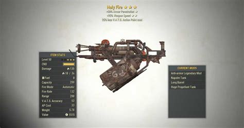 Fallout 76 Pc Anti Armor Holy Fire Weapon Speed 25v Buy Fallout 76