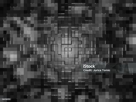 추상 사각형 픽셀 모자이크 배경 3d 일러스트 0명에 대한 스톡 벡터 아트 및 기타 이미지 0명 3차원 형태 개념 Istock