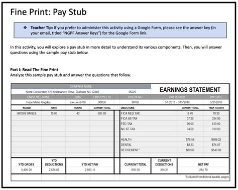 Virtual Adaptation Fine Print Pay Stub Blog