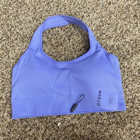 Nvgtn Periwinkle Limitless Ribbed Seamless Halter Depop