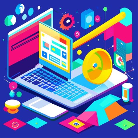 векторная иллюстрация цифрового маркетинга Премиум векторы