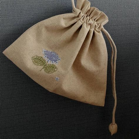 수국 자수 파우치 🌼 ᆞ ᆞ 자수파우치 린넨파우치 프랑스자수 야생화자수 Embroidery 꽃자수숲 Soop 자수