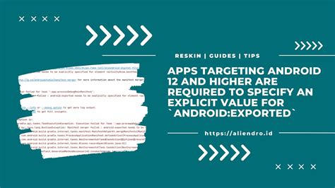 Error Apps Targeting Android 12 And Higher Are Required To Specify An