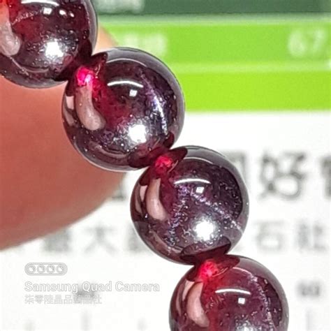 柒零陸晶品天然aaa級帶星光紫牙烏紅石榴7mm手串手珠a293重量約18g Yahoo奇摩拍賣