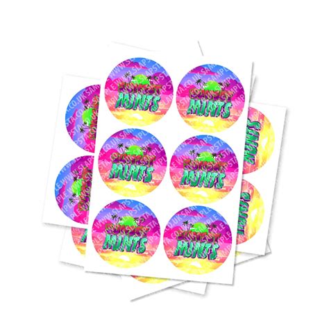 Slapsta Sunset Mints Circular Stickers