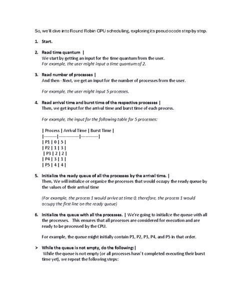 Rr Psuedo 2002 So Well Dive Into Round Robin Cpu Scheduling