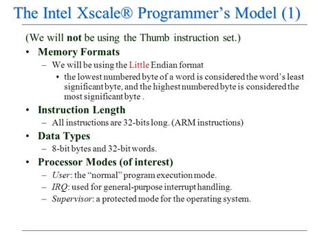 Intel Xscale® Assembly Language And C The Intel Xscale® Programmers