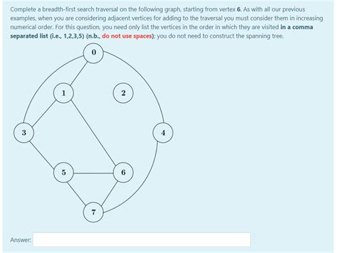 Solved Complete a breadth-first search traversal on the | Chegg.com