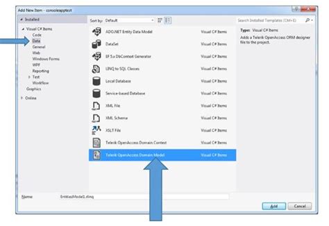 How To Create Data Model Of Sql Azure Database Using Telerik Open