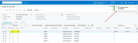 Fixed Assets Import Error Community