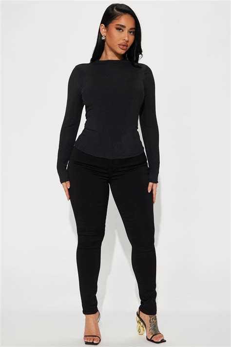 Another Day Ribbed Top Black Fashion Nova Basic Tops And Bodysuits