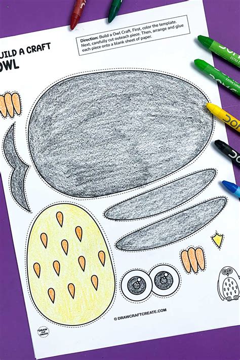 Free Printable Build A Owl Craft Draw Craft Create