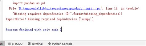 解决问题：importerror Missing Required Dependencies ‘numpy‘ Importerror Missing Required