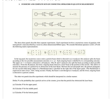 Solved I Symmetry And Complete Sets Of Commuting Operators