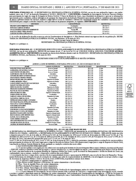 Edital Pc Ce Pdf Polícia Doação De Sangue