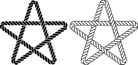 Outline Silhouette Pentagram Star Rope Sign 33326830 Vector Art At Vecteezy