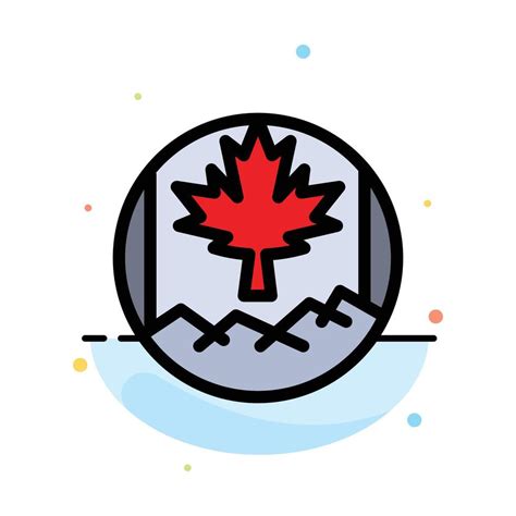 Canada Leaf Flag Abstract Flat Color Icon Template 13298708 Vector Art