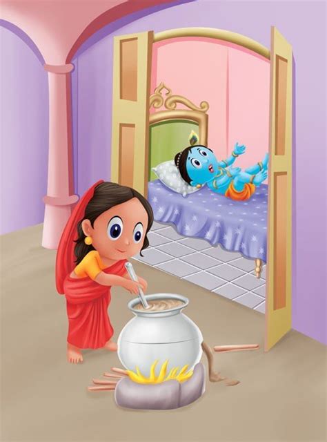 Krishna And Boiling Milk Sawan Books
