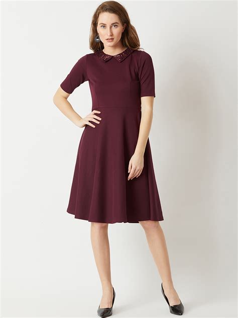 Buy Miss Chase Maroon Shirt Dress Dresses For Women 10166985 Myntra