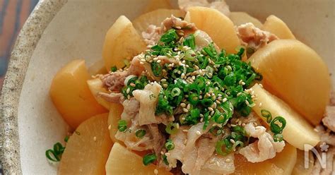 レンジで簡単！！味しみ旨ぽん豚バラ大根 Recipe Ethnic Recipes Recipes Food