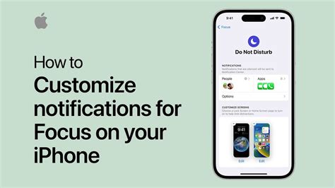 How To Customize Notifications For Focus On Your Iphone Apple Support Youtube