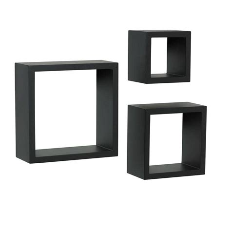 Knape And Vogt 4 In X 9 In Floating Black Shadow Box Decorative Shelf