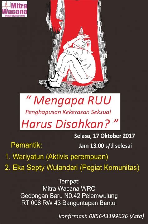 Mengapa RUU Penghapusan Kekerasan Seksual Harus Disahkan? – Mitra Wacana