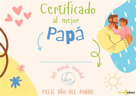 Diplomas Día del Padre Truco y Educo