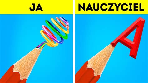 Nauczyciel kontra uczeń Szkolne triki DIY dla inteligentnych uczniów YouTube
