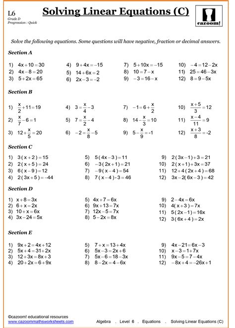 Year 9 Maths Worksheets Printable Maths Worksheets