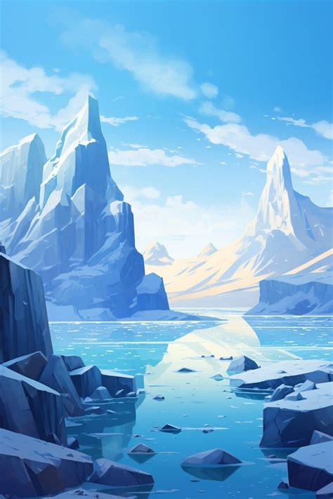 Towering Iceberg Antarctica Set Of 4 Art Print Nature Arctic Polar