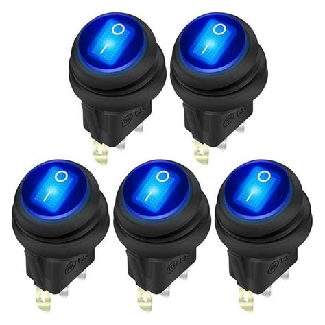 Panel De Interruptor Basculante Iluminado Led Para Botón De Encendido