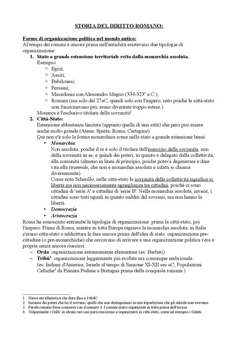 Storia Del Diritto Romano Docsity