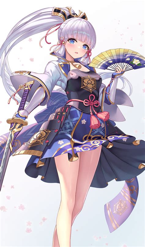 Hamahama Ayaka Genshin Impact Genshin Impact Highres 1girl Armor