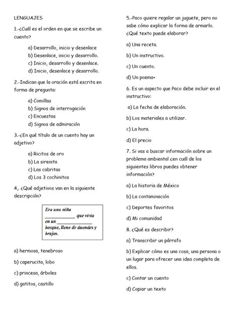 Examen Diagnostico Pdf