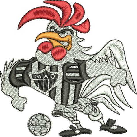 Matriz de bordado Galo atlético mineiro no Elo7 Artes Digitais Paula
