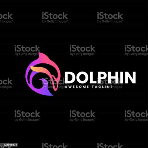 벡터 일러스트 레이 션 돌고래 그라디언트 다채로운 스타일 가축에 대한 스톡 벡터 아트 및 기타 이미지 가축 개념 개성