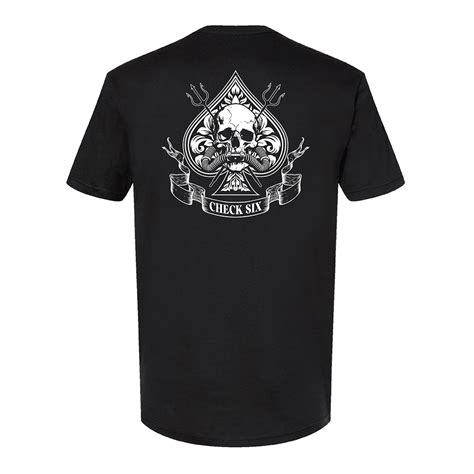 Check Six With Skull Scuba T Shirt Frogmen Mc