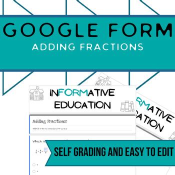Adding Fractions Google Form By Informative Education TPT
