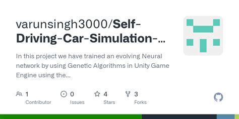 Github Varunsingh3000self Driving Car Simulation Using Genetic Algorithm In Unity 3d In This