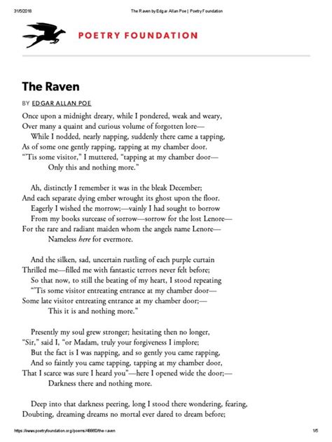 The Raven By Edgar Allan Poe Pdf Download