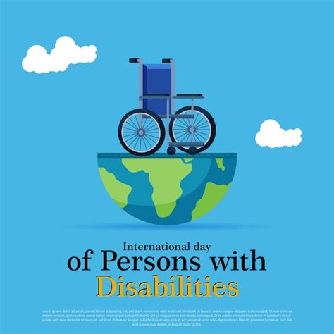 국제 장애인의 날 프리미엄 벡터