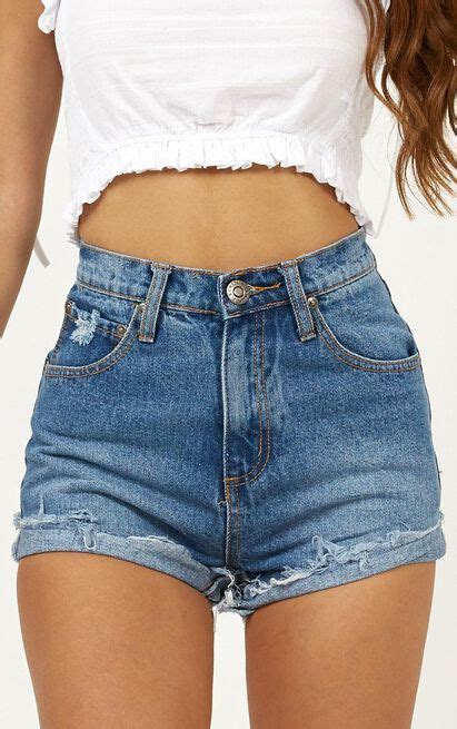 Found The Light High Rise Denim Shorts In Mid Wash Showpo Jeans For