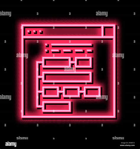 Program Hierarchy Neon Glow Icon Illustration Stock Vector Image Art