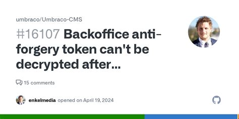 Backoffice Anti Forgery Token Cant Be Decrypted After Deployments · Issue 16107 · Umbraco