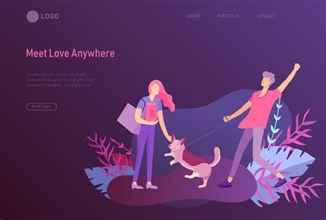 Happy Lover Relationship Scènes Avec Des Couples Romantiques