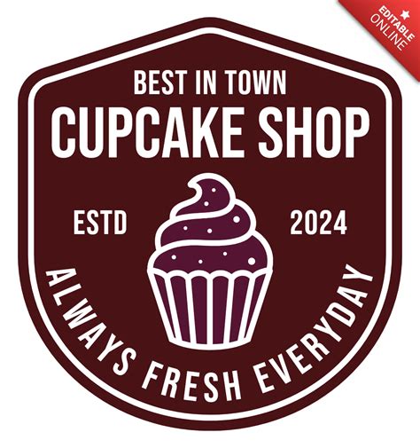 Fresh Cupcake Shop Logo Design Template Free Design Template