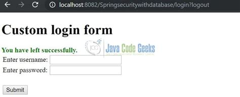 Spring Security Via Database Authentication Tutorial Java Code Geeks