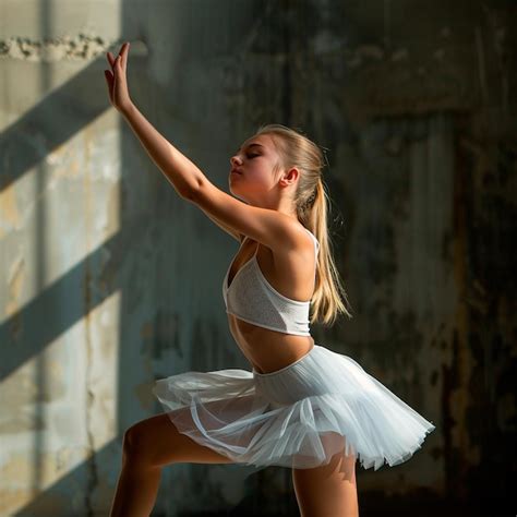 Premium Photo Elegant Ballerina Performing On Stage