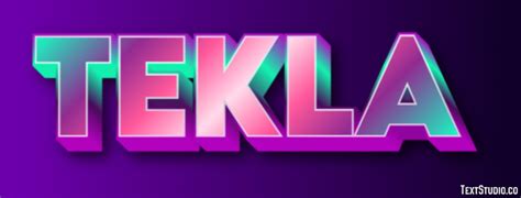 Tekla Purple Green And Pink 3d Text Effect Generator